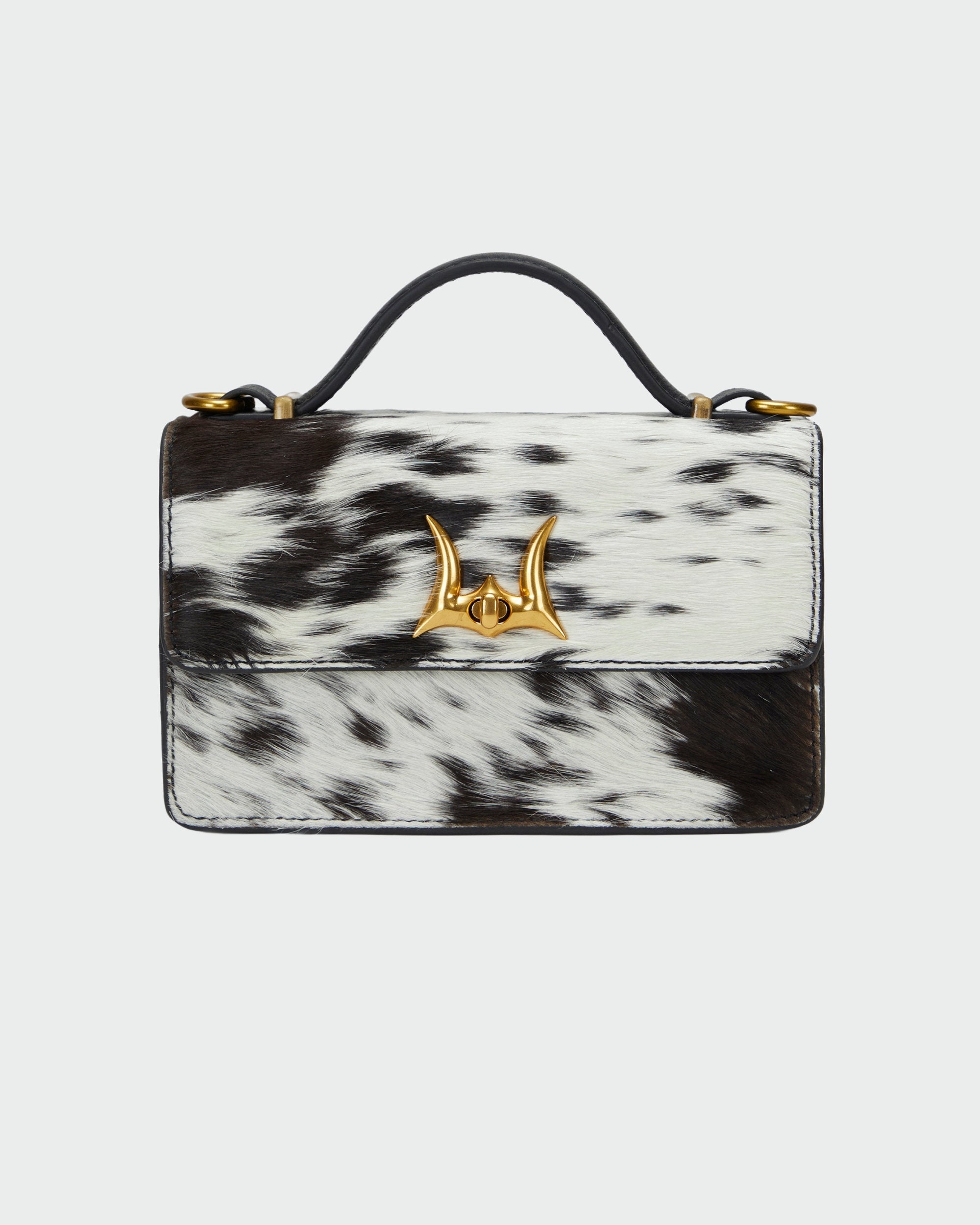Valencia Leather Bag - Black & White Cowhide – Loyal West Wholesale