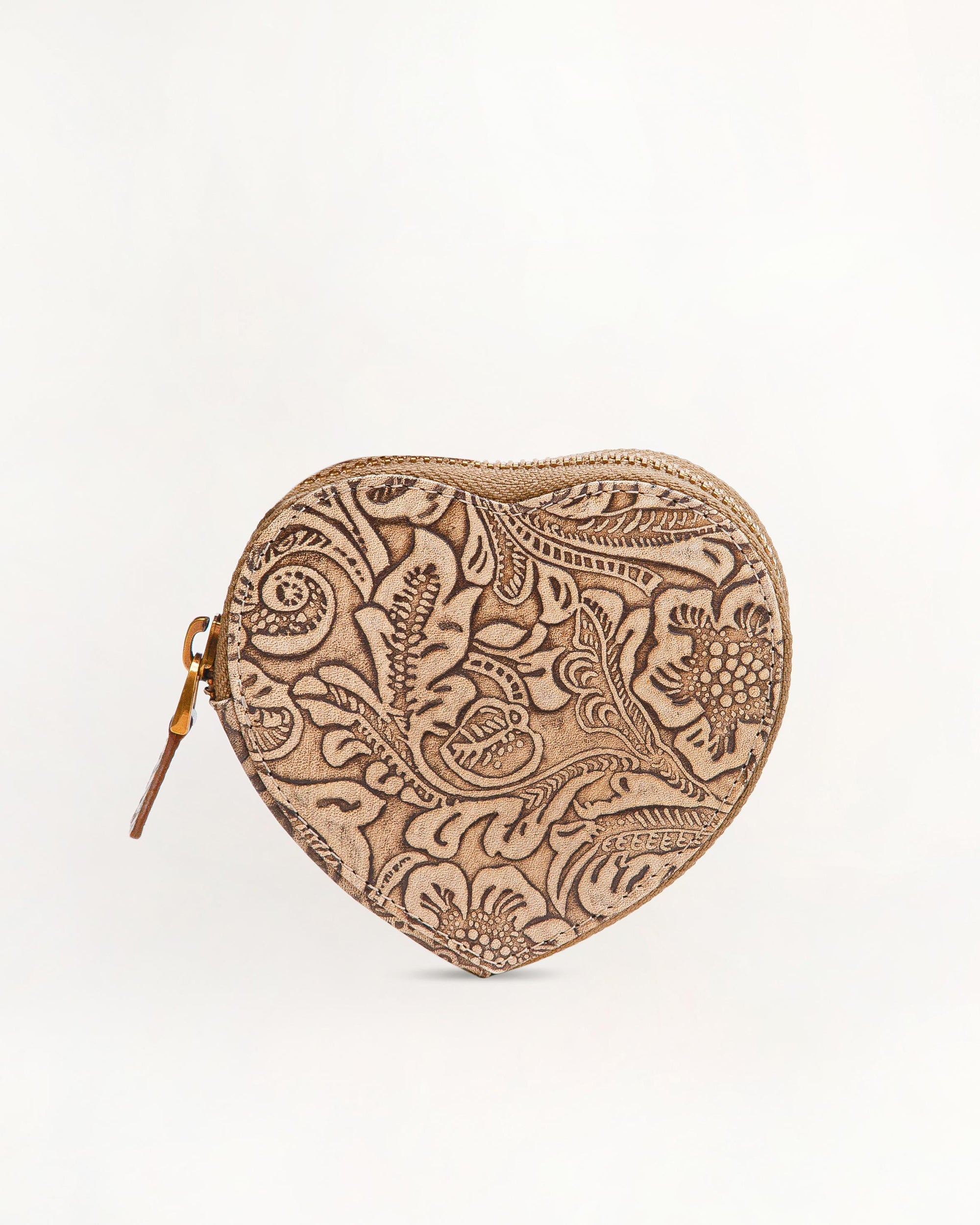 Cupid Coin Pouch in Embossed Floral Leather – Loyal West Wholesale